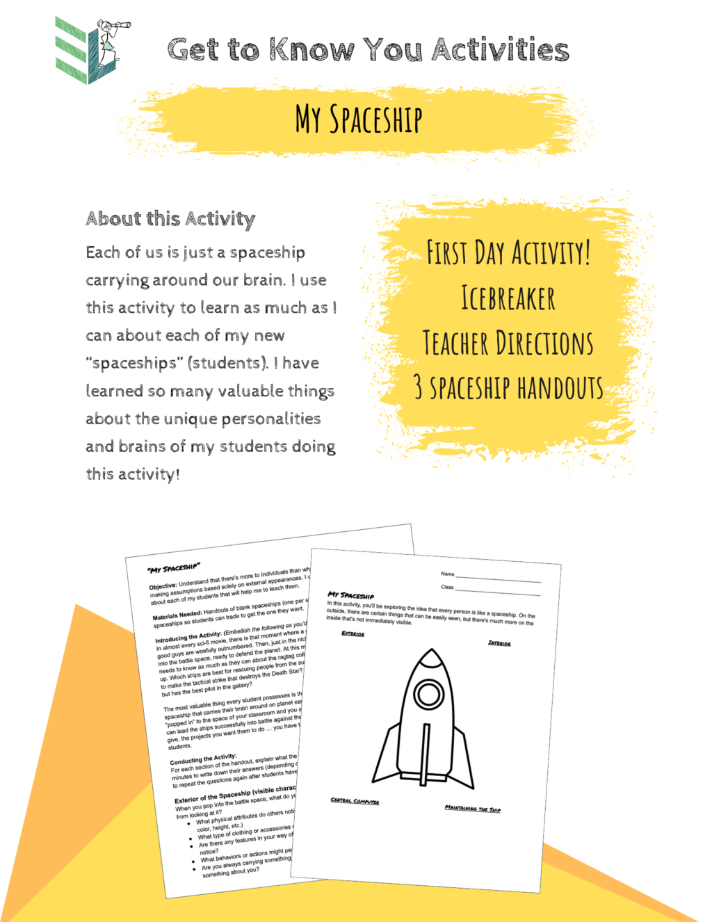 My Spaceship: A Getting to Know You Activity - Edge of Learning